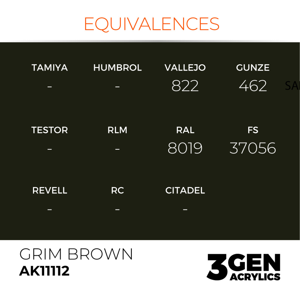 AK Interactive 3GEN: Grim Brown (17ml) (AK11112) – Gnomish Bazaar
