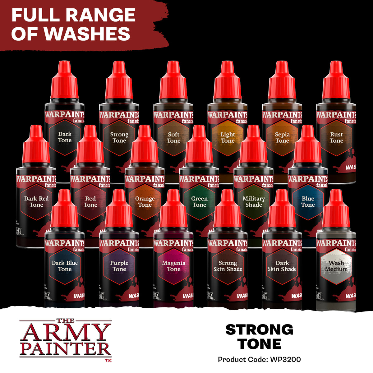 The Army Painter Warpaints Fanatic Wash: Strong Tone (WP3200) – Gnomish ...
