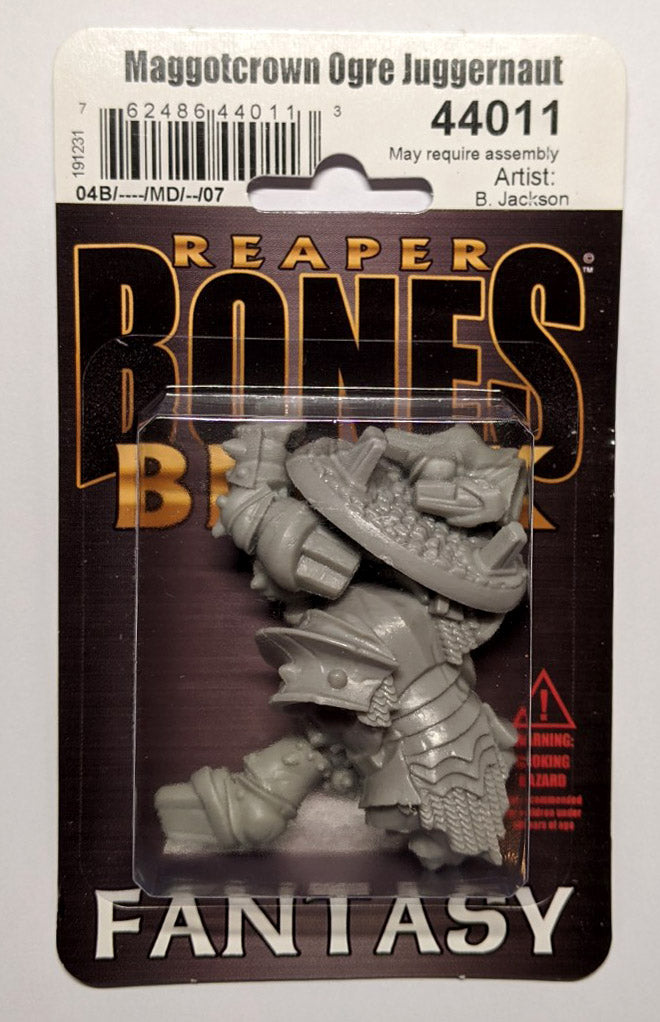 Reaper Bones Black: Maggotcrown Ogre Juggernaut (44011) – Gnomish Bazaar